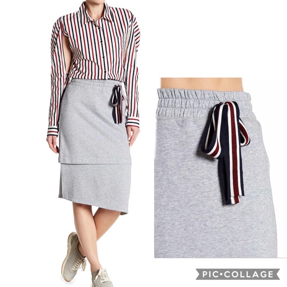 GREY LAB | Skirts | Nwt Grey Lab Layered Stripe Drawstring Skirt Small ...